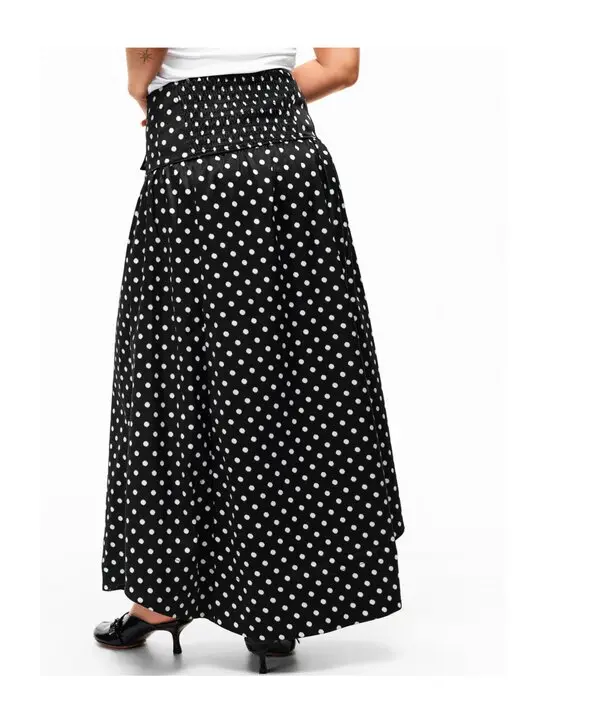 GANNI Polka Dot Midi Skirt