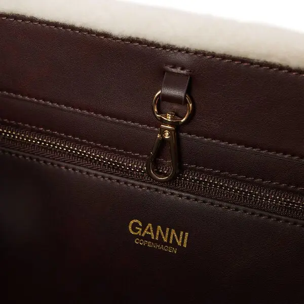 GANNI Leather Tote Bag