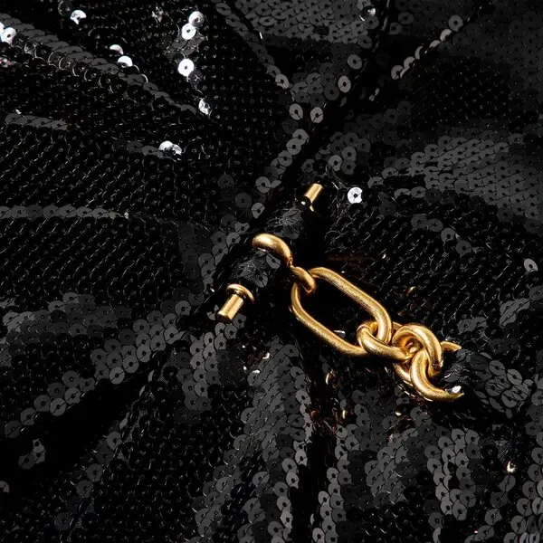 Balmain Sleeveless Sequin Maxi Evening Dress