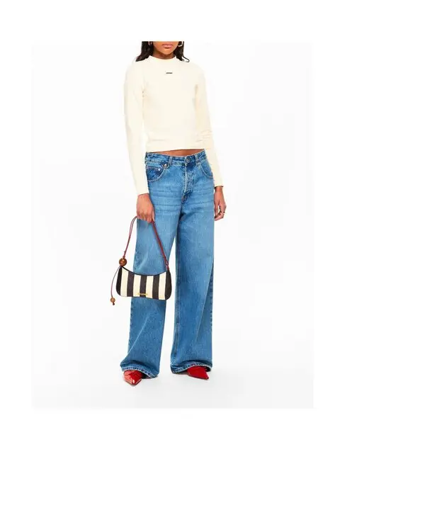 Jacquemus Cowhide Pearl Decor Bag