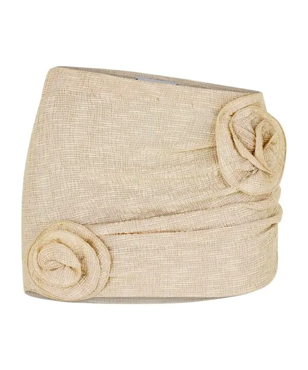 Magda Butrym Sculpted Rose Mini Skirt