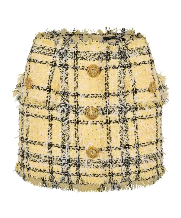 Balmain Glitter Tweed Mini Skirt