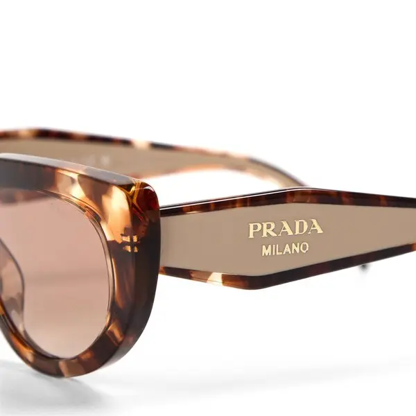Prada Cat Eye Sunglasses With Tortoiseshell Finish