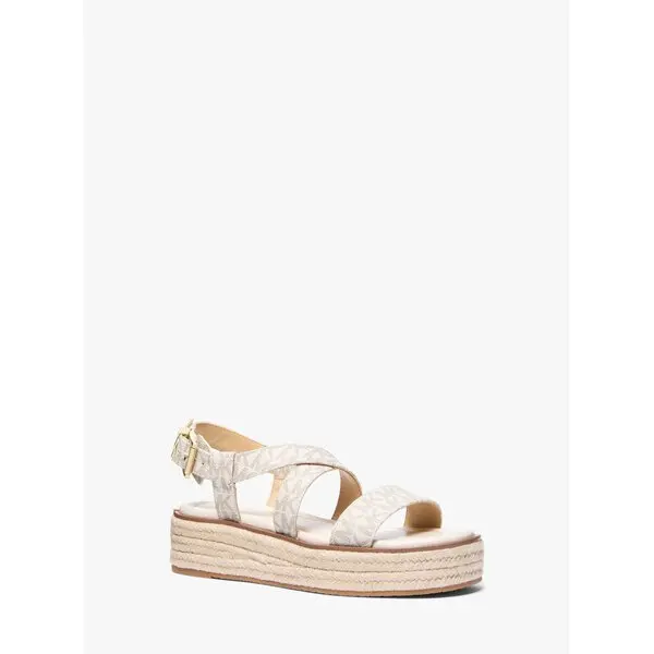 Michael Kors Lynn Platform Espadrille Sandals - Nude