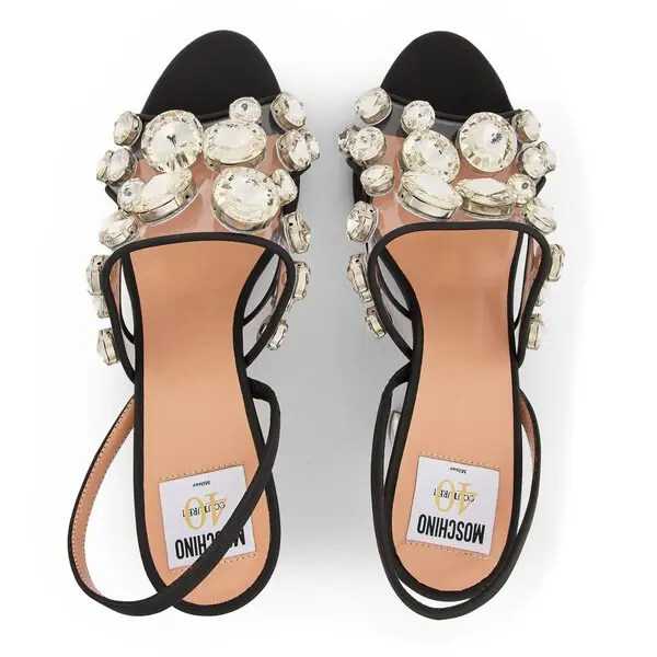 Moschino Logo-detailed High-heeled Sandals
