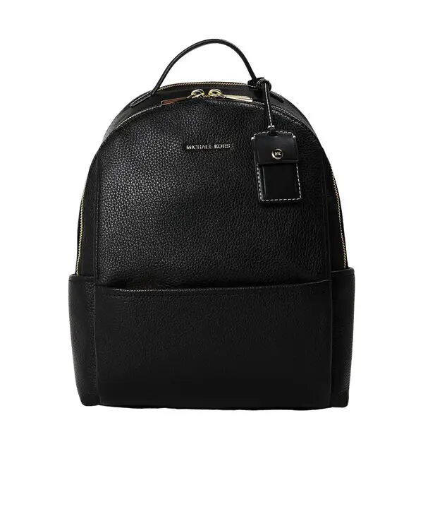 Michael Kors Textured Leather Backpack With Gold Tone Hardware