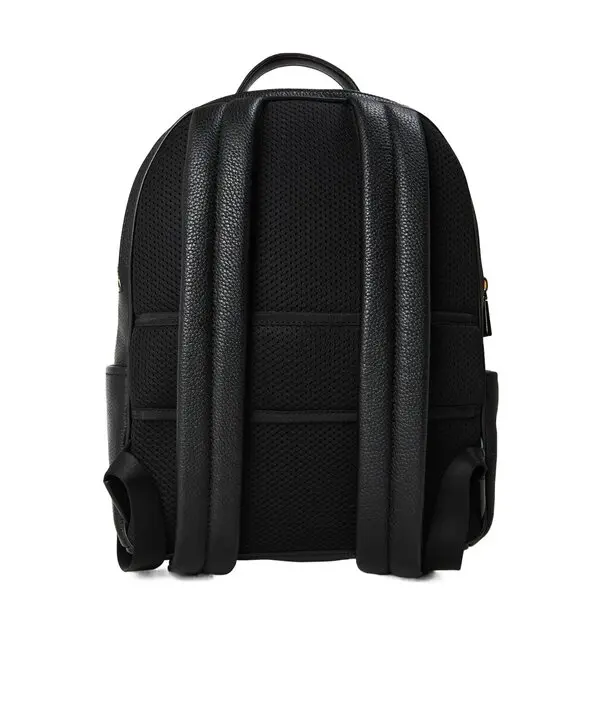 Michael Kors Textured Leather Backpack With Gold Tone Hardware
