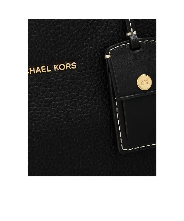 Michael Kors Textured Leather Backpack With Gold Tone Hardware