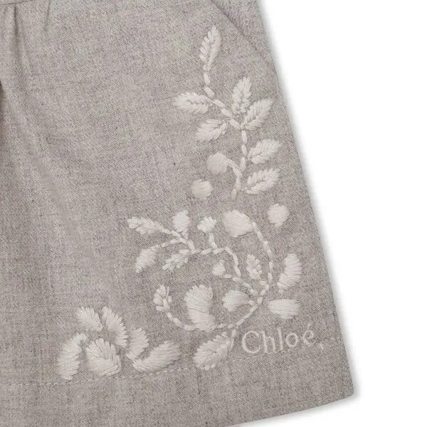 Chloé Floral Embroidered Cotton Two-piece Set