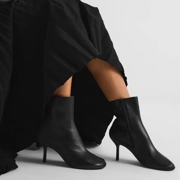 Balenciaga Solid Color Ankle Boots