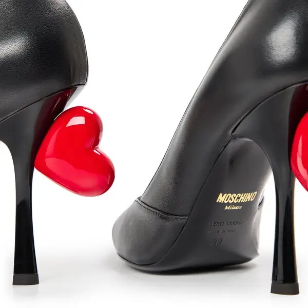 Moschino Low-cut Stiletto Heels With Heart Detail