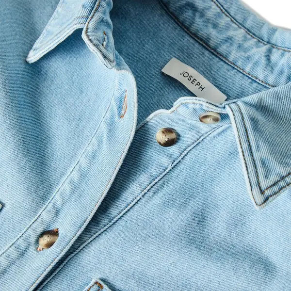 JOSEPH Button-down Denim Shirt - Ice-blue