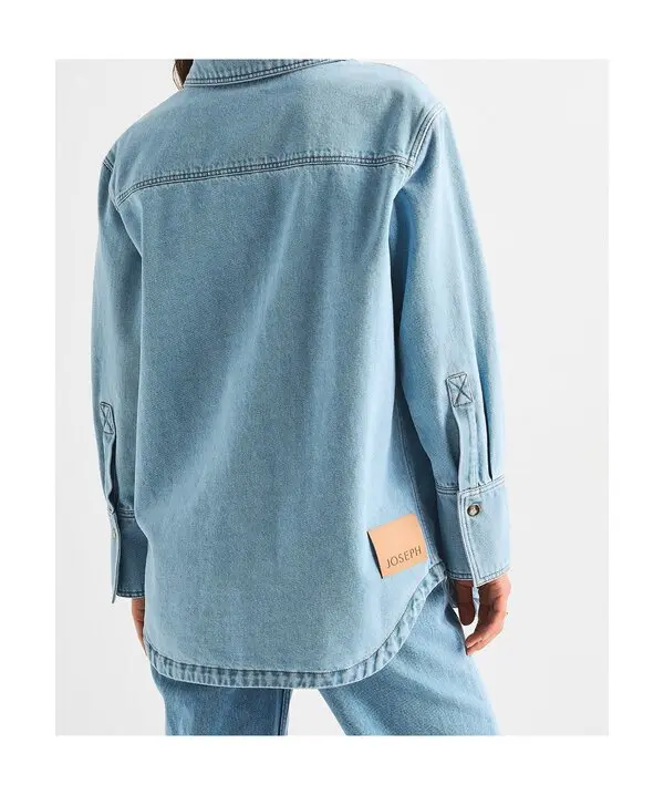 JOSEPH Button-down Denim Shirt - Ice-blue
