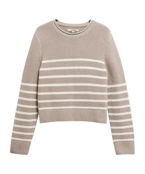 Barbour Striped Crew Neck Fine Knit Sweater