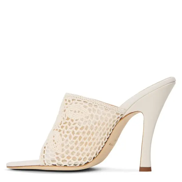 Magda Butrym Crochet Heeled Mules - Nude