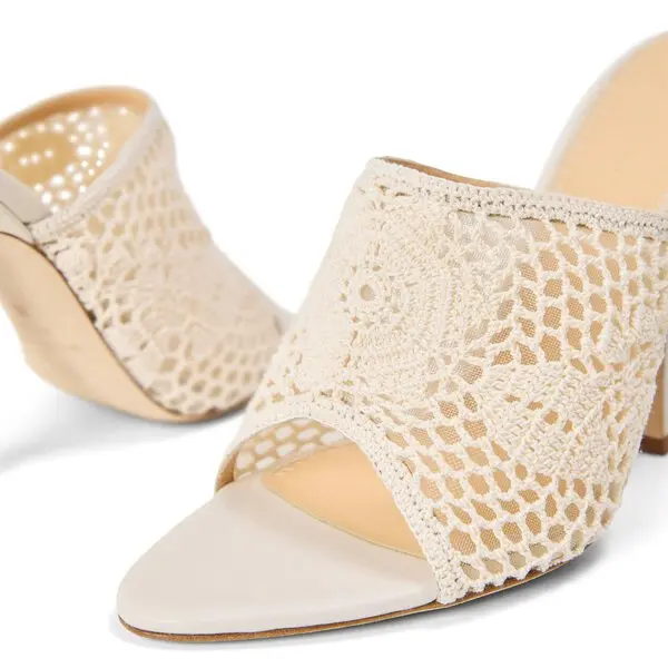 Magda Butrym Crochet Heeled Mules - Nude
