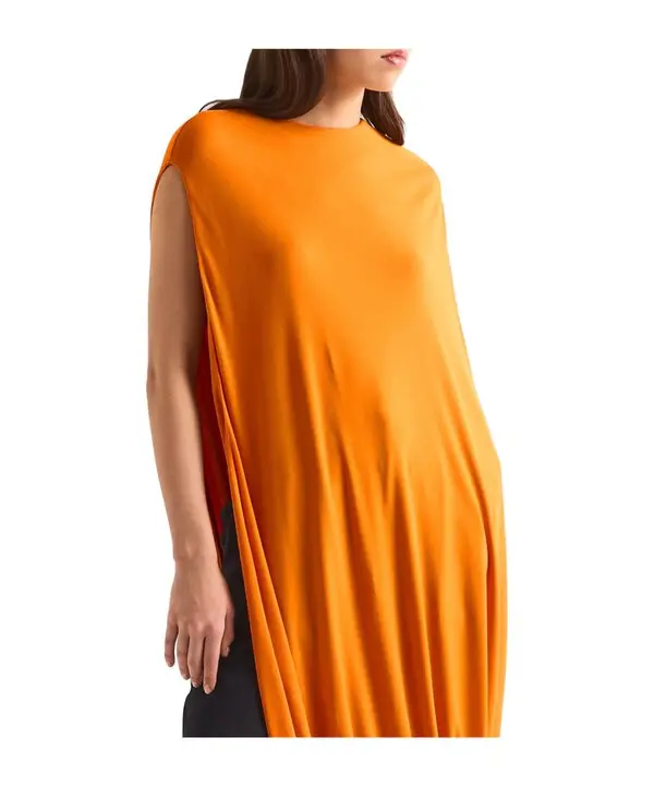 TOM FORD Sleeveless Tunic Top With Draped Hem