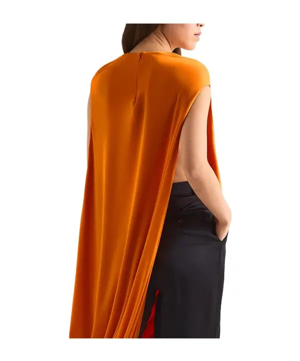 TOM FORD Sleeveless Tunic Top With Draped Hem