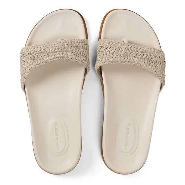 Magda Butrym Crochet Strap Flat Sandals - Nude