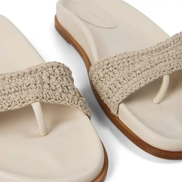 Magda Butrym Crochet Strap Flat Sandals - Nude