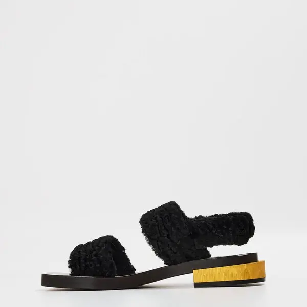 Gucci Low-heeled Sandals With Textured Straps