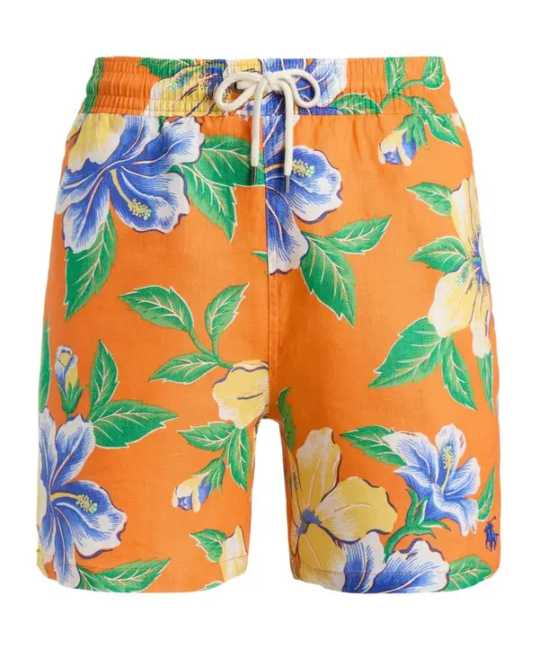 Polo Ralph Lauren Floral Print Swim Shorts - Orange