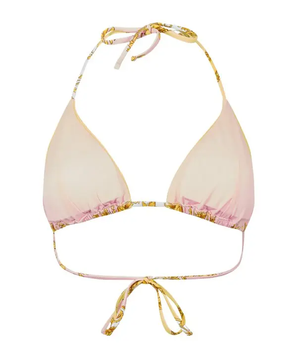 Versace Color-block Halterneck Bikini Top