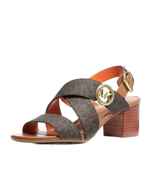 Michael Kors Logo Strappy High Heel Sandals