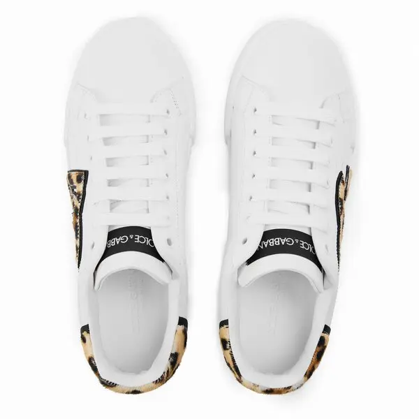 Dolce & Gabbana Logo Detail Round Toe Sneakers - White