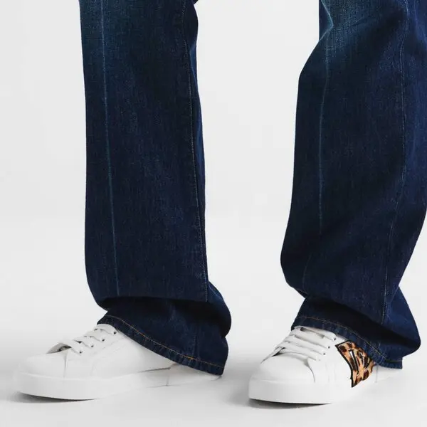 Dolce & Gabbana Logo Detail Round Toe Sneakers - White