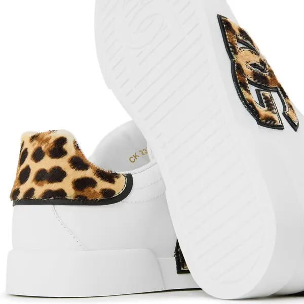 Dolce & Gabbana Logo Detail Round Toe Sneakers - White