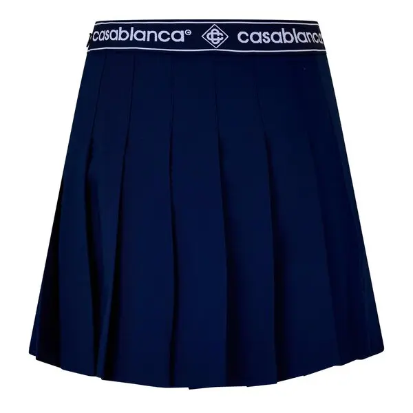 Casablanca Pleated Mini Skirt With Logo Waistband
