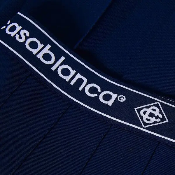 Casablanca Pleated Mini Skirt With Logo Waistband
