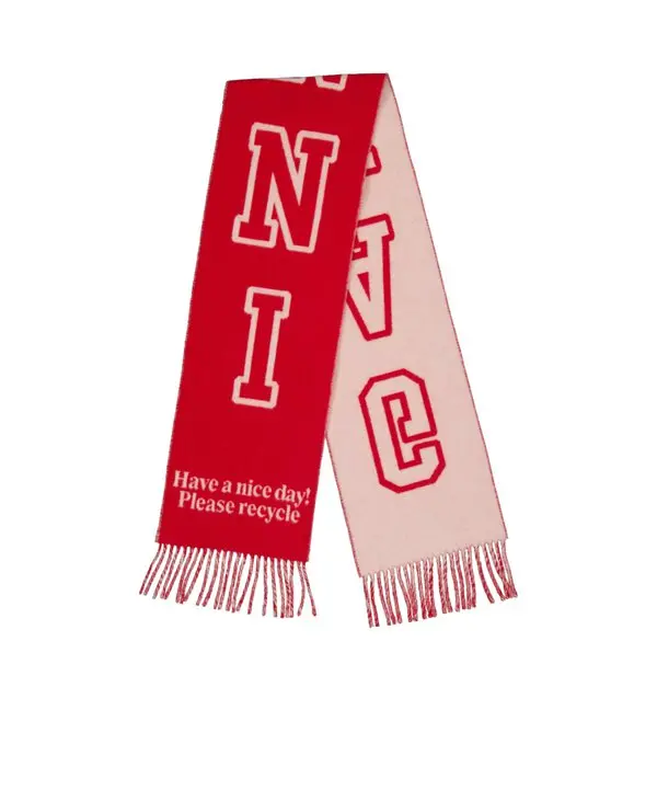 GANNI Football Fan Scarf - Red