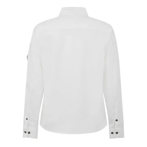 C.P. COMPANY Cotton Long Sleeve Overshirt - White