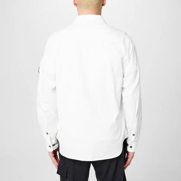 C.P. COMPANY Cotton Long Sleeve Overshirt - White