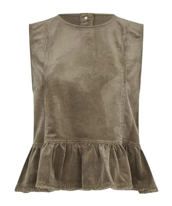 Baum Und Pferdgarten Sleeveless Ruffled Hem Top