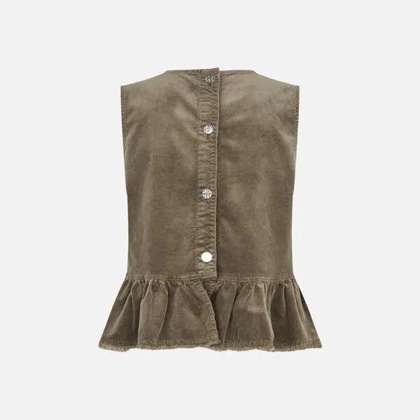 Baum Und Pferdgarten Sleeveless Ruffled Hem Top