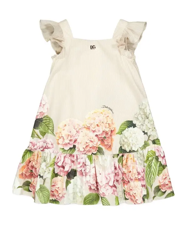 Dolce & Gabbana Striped Floral Print Dress