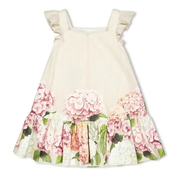 Dolce & Gabbana Striped Floral Print Dress