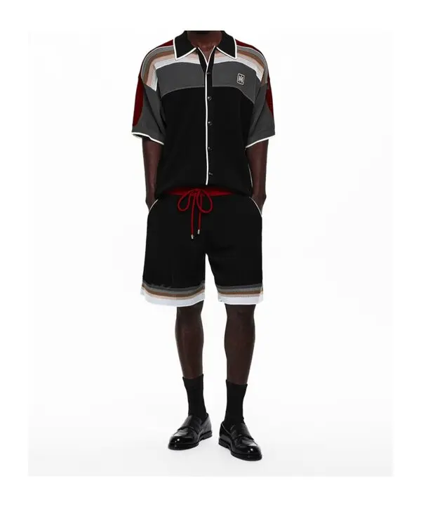 Amiri Knitted Short Sleeve Top