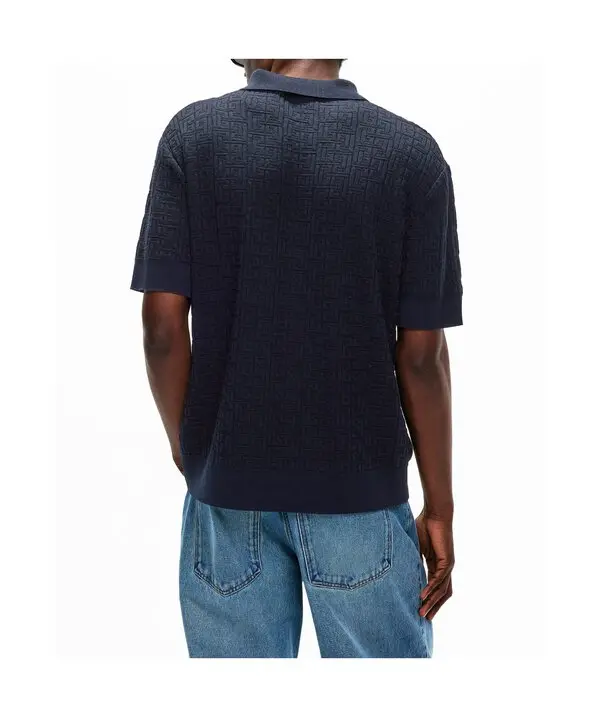 Balmain Mono Short Sleeve Polo Shirt