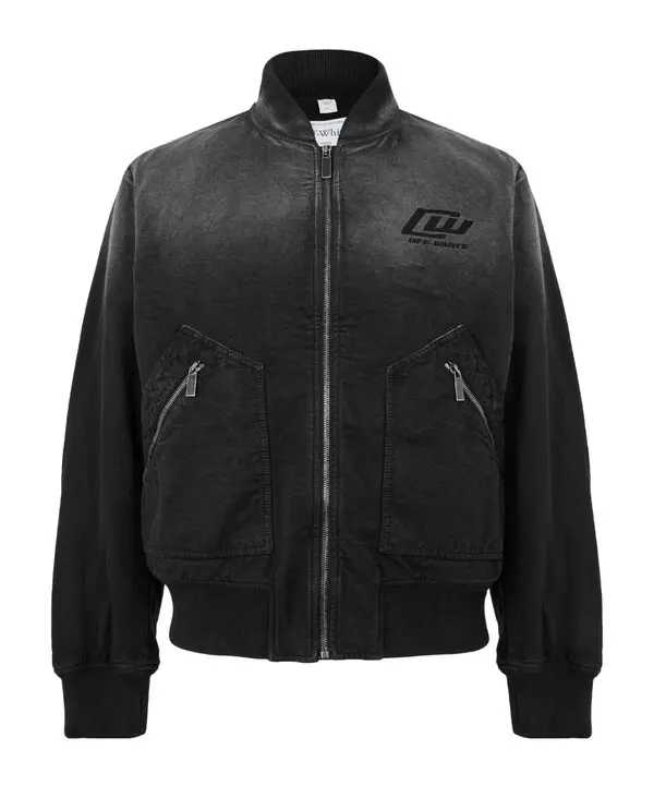 Off-White Bomber Jacket With Chest Logo