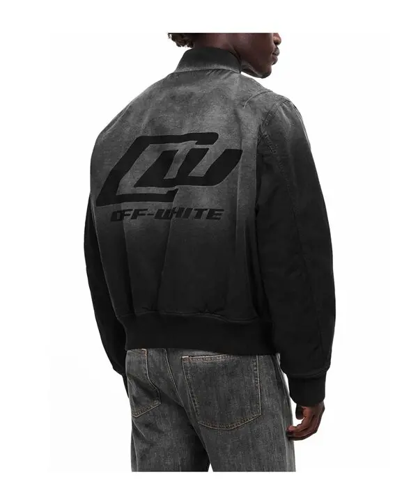 Off-White Bomber Jacket With Chest Logo