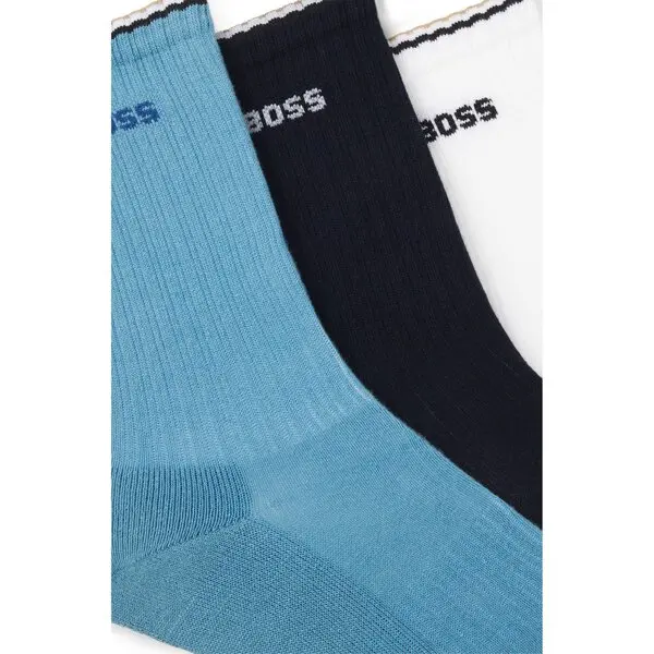 Hugo Boss Rib Stripe Quarter Socks