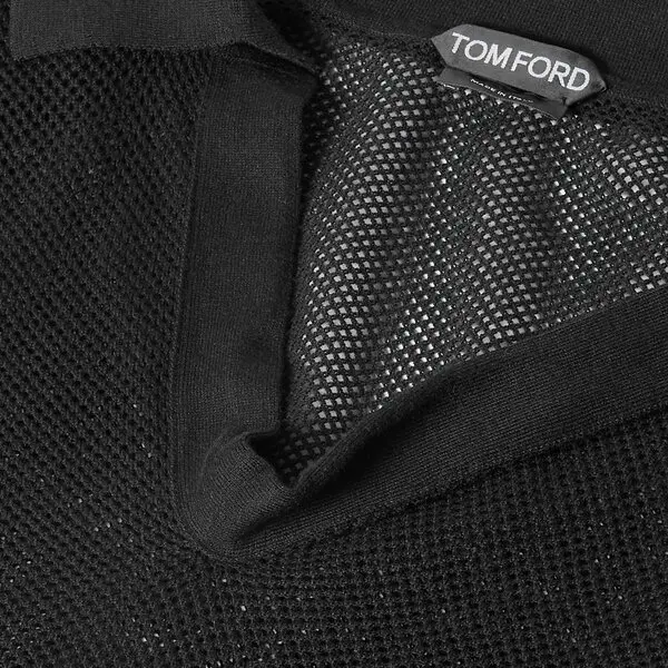 TOM FORD Short-sleeve Mesh Knit Polo