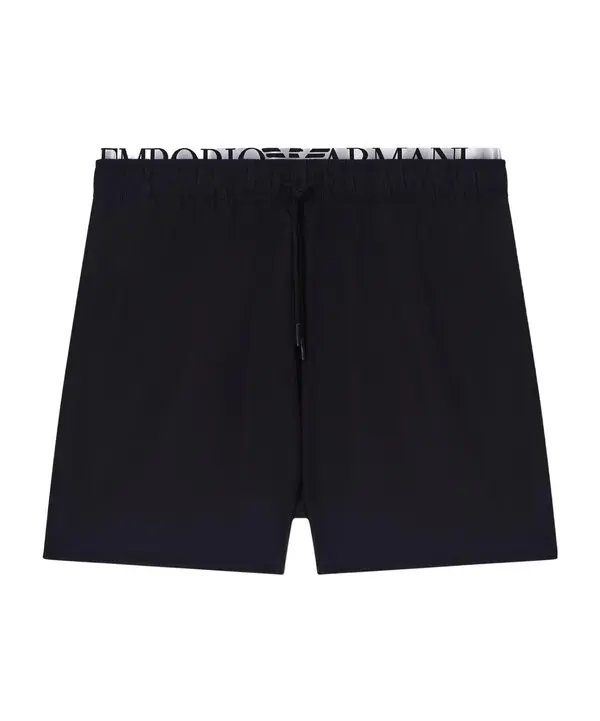 Emporio Armani Logo Waistband Swim Shorts