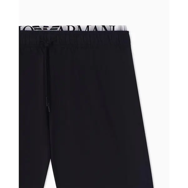 Emporio Armani Logo Waistband Swim Shorts