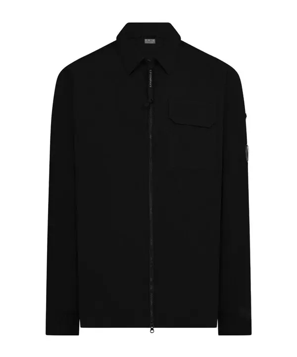 C.P. COMPANY Gabardine Lens Cotton Long Sleeve Overshirt