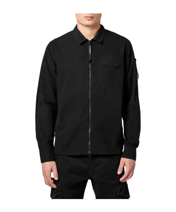 C.P. COMPANY Gabardine Lens Cotton Long Sleeve Overshirt